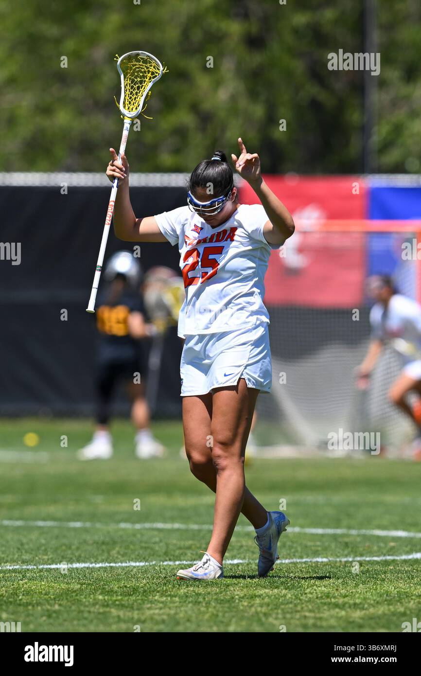 May 03, 2025: Florida defender, Theresa Bragg (25), celebrates after ...