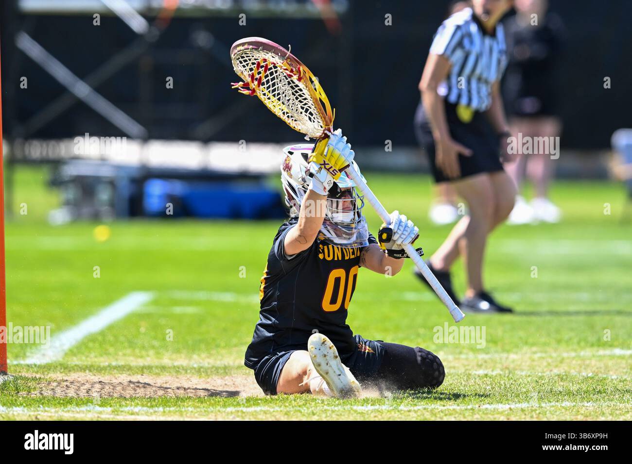 May 03, 2025: Arizona State goalkeeper, Katie Vahle (00), in action ...