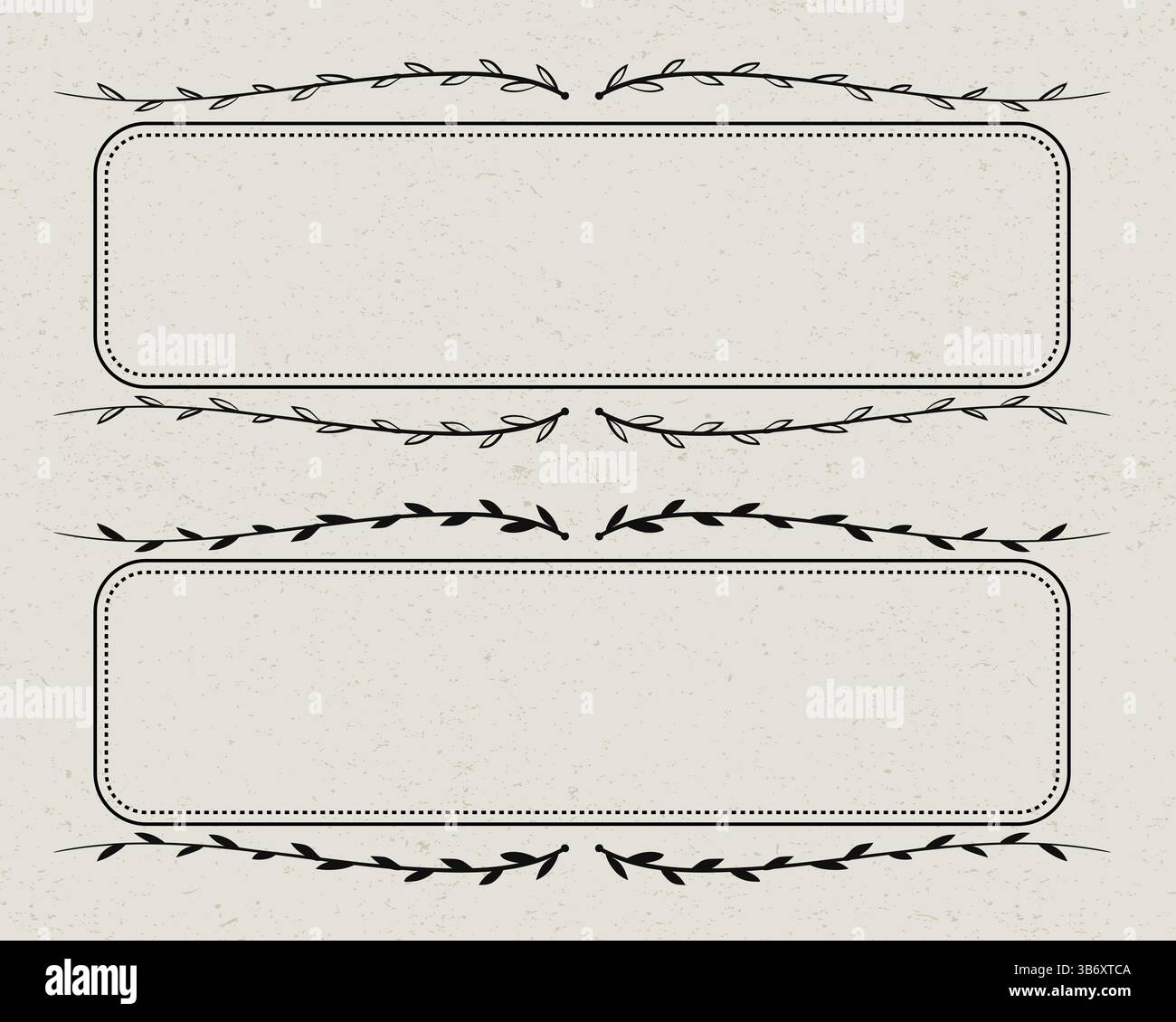 Decorative doodle frame rectangular Stock Vector Images - Alamy