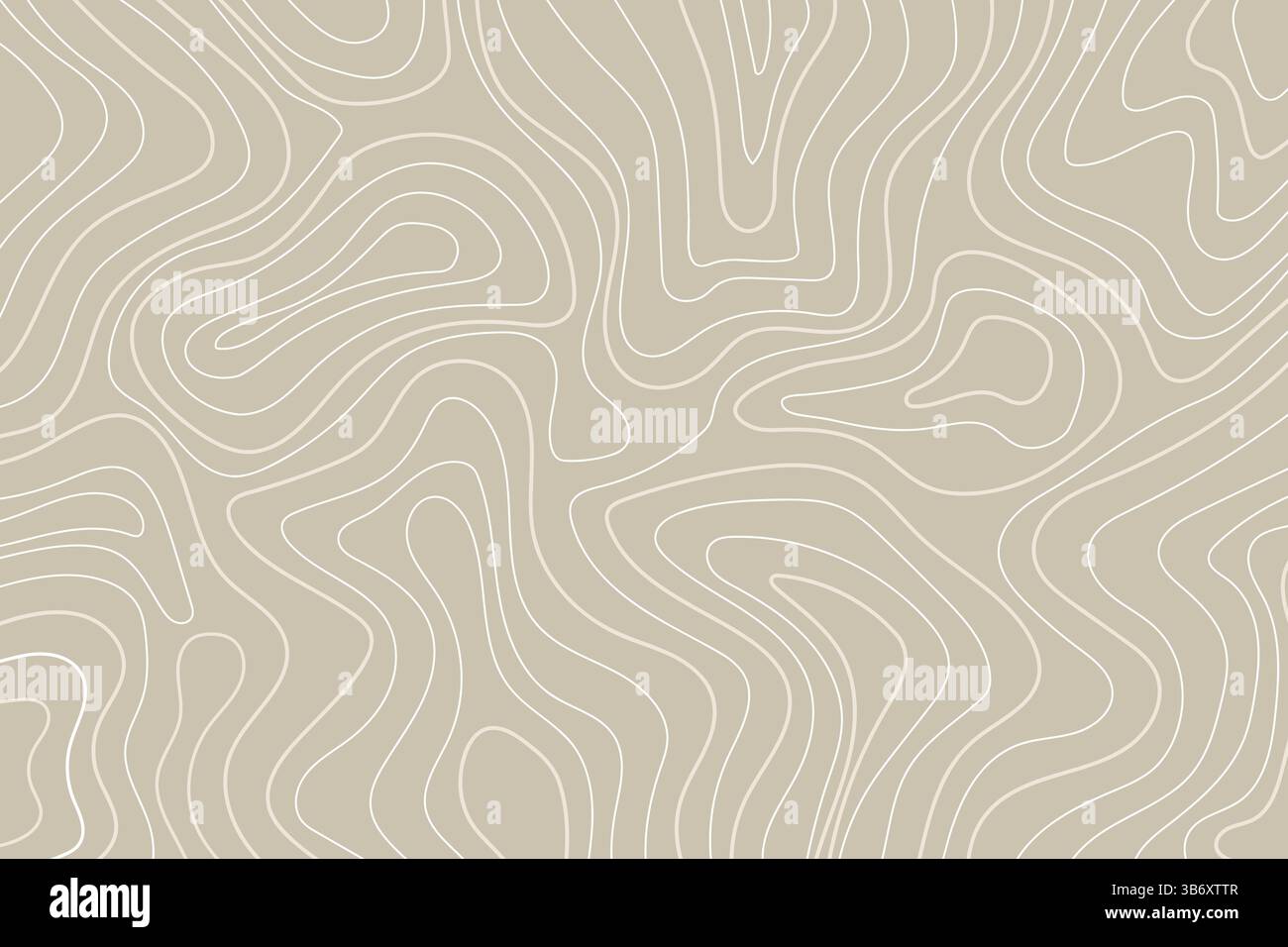 Stylized Topographic Contours in Lines and Brown Drawing. Vector ...