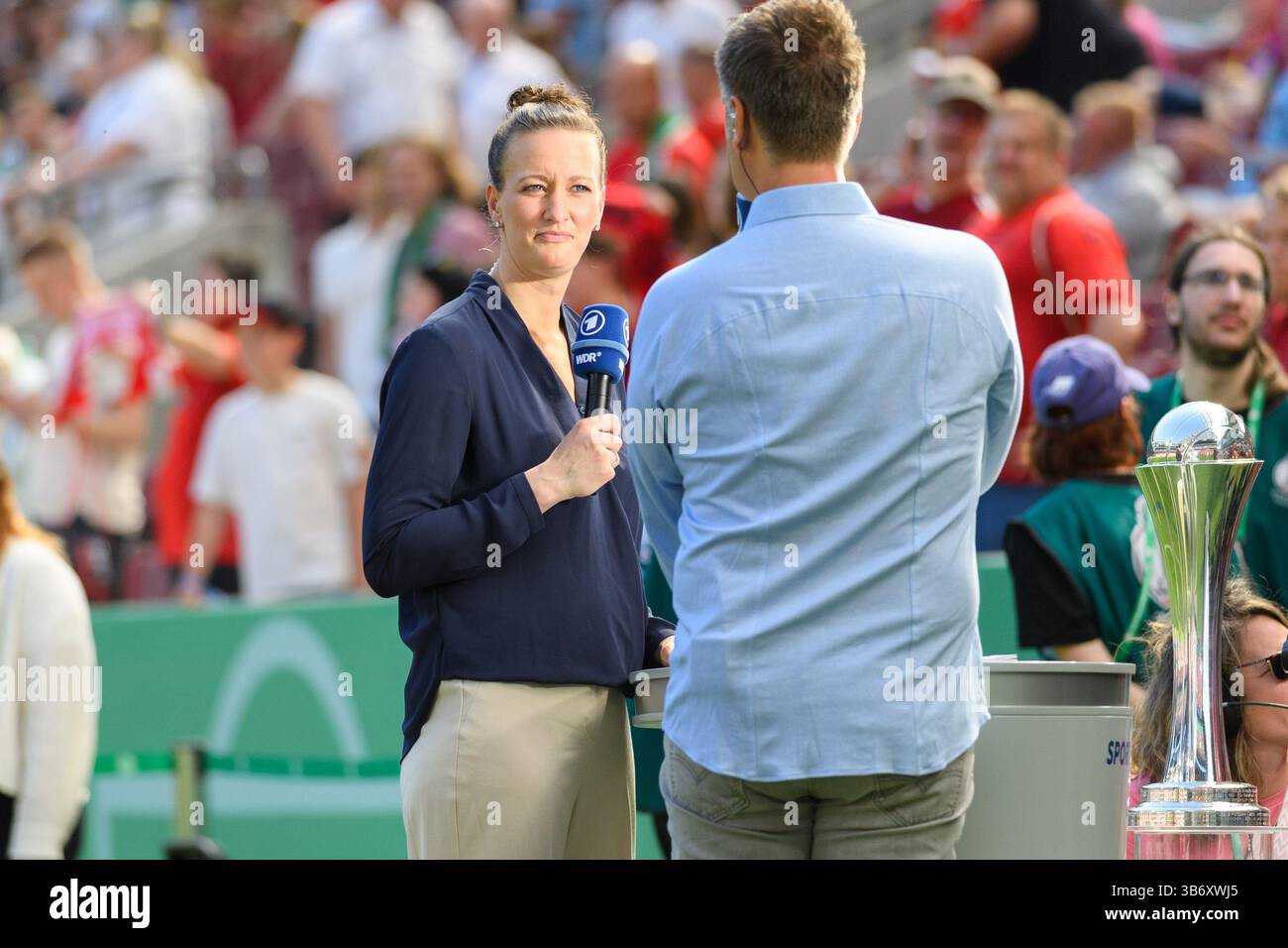 Cologne, Germany, May 1th 2025: TV pundit and ex-player Almuth Schult ...