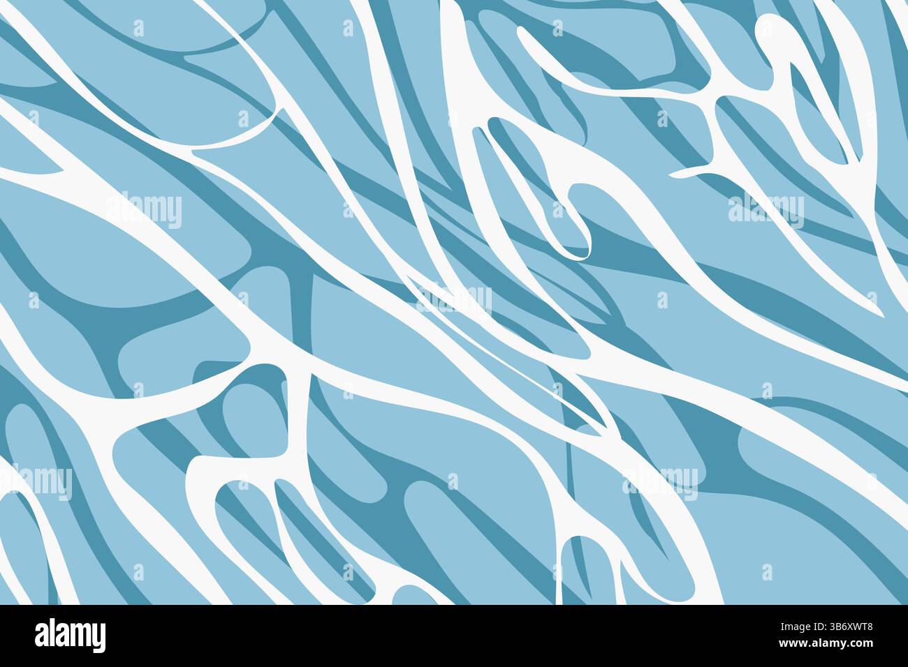 Water Nature Layers Flat Illustration Background.Vector illustration ...