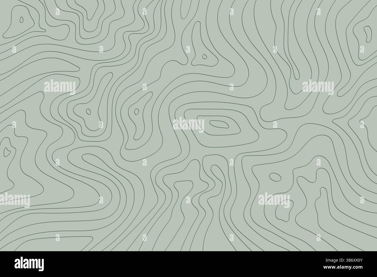 Stylized Topographic Contours in Lines on Green Background.Vector ...