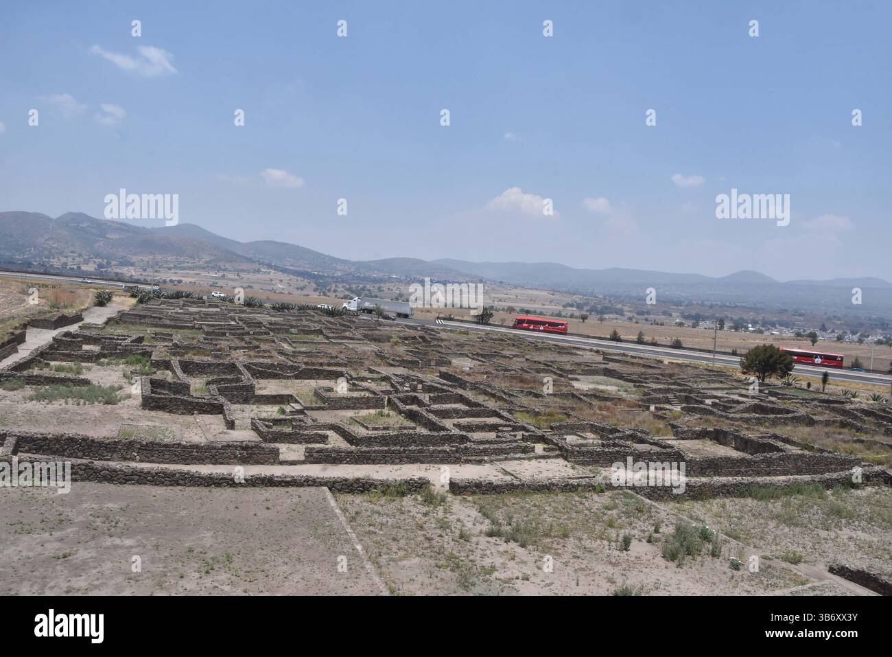 Prehispanic ruins at Tecoaque in the Mexican state of Puebla Stock ...
