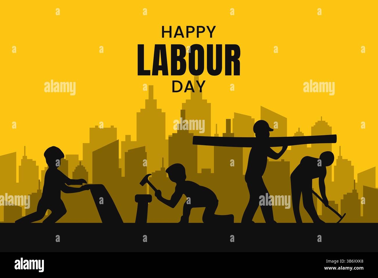 Labour Day concept on isolated background. 1st May celebrate on Labour Day is an annual holiday ...