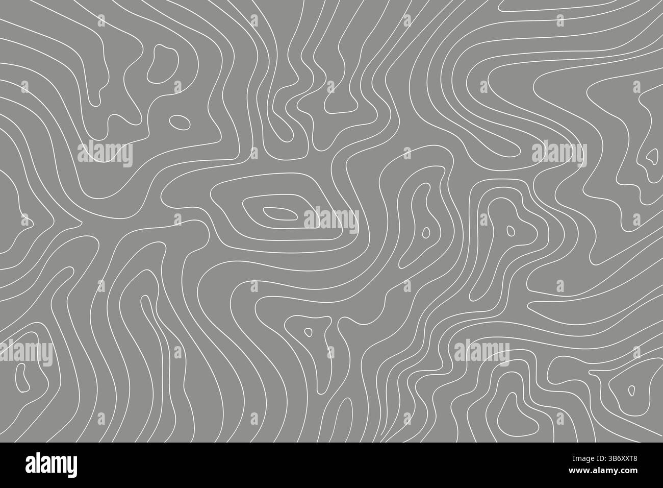 Stylized Topographic Contours in Lines and Brown Drawing. Vector ...