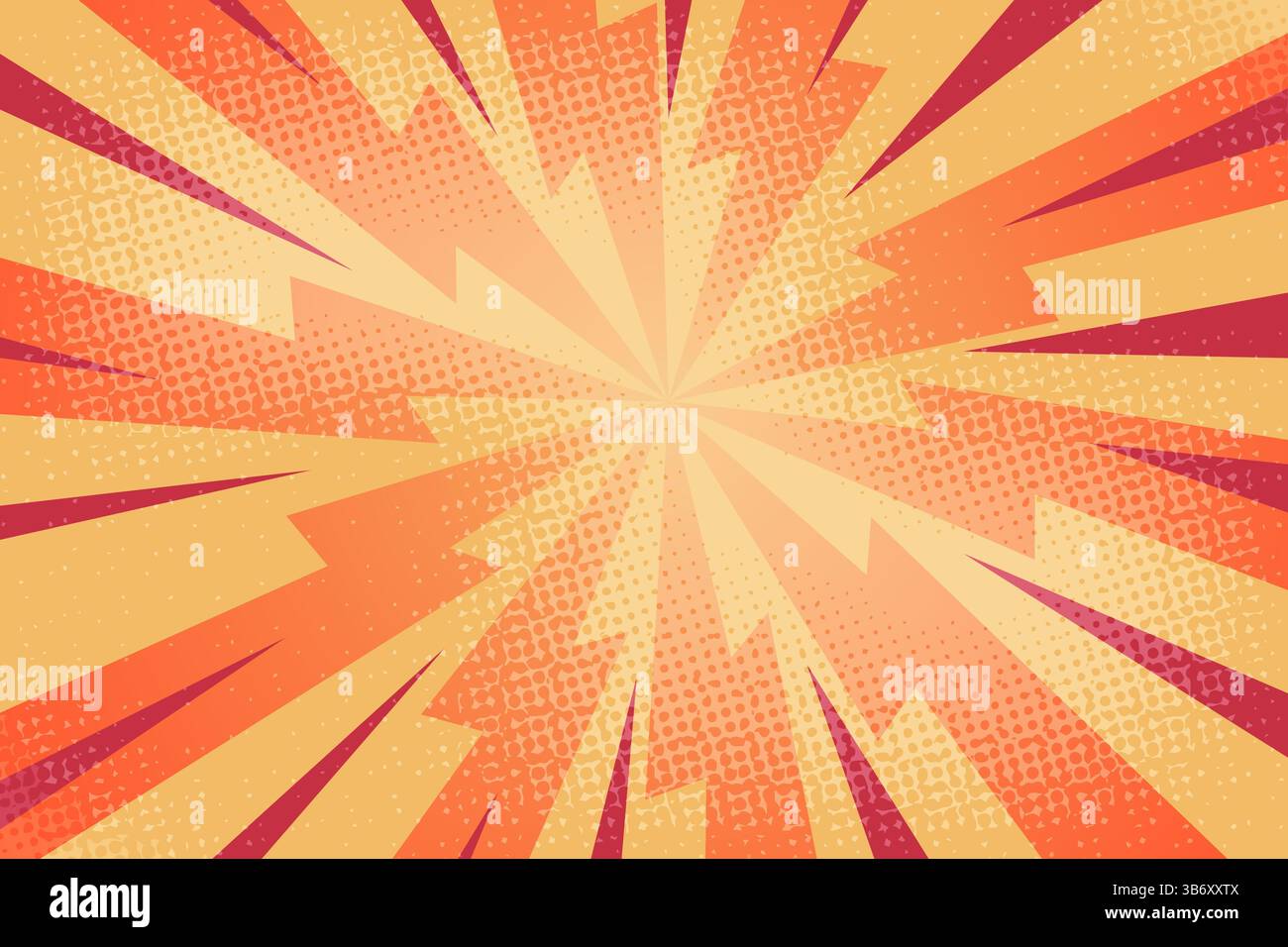 Comic Background with Starburst and Dots Vector Illustration Stock ...
