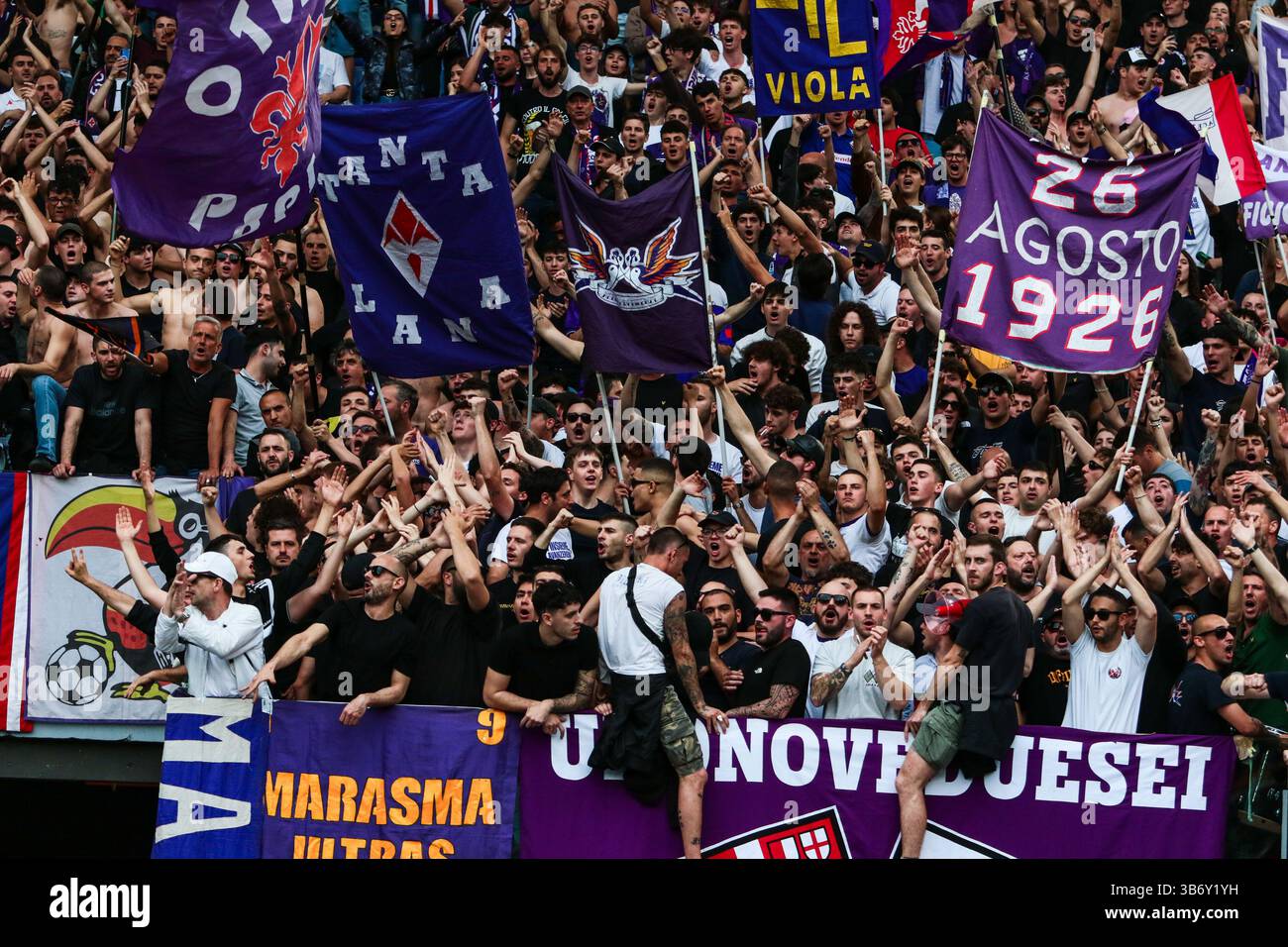 Rome, Italy. 04th May, 2025. acf fiorentina ultras during AS Roma vs ...