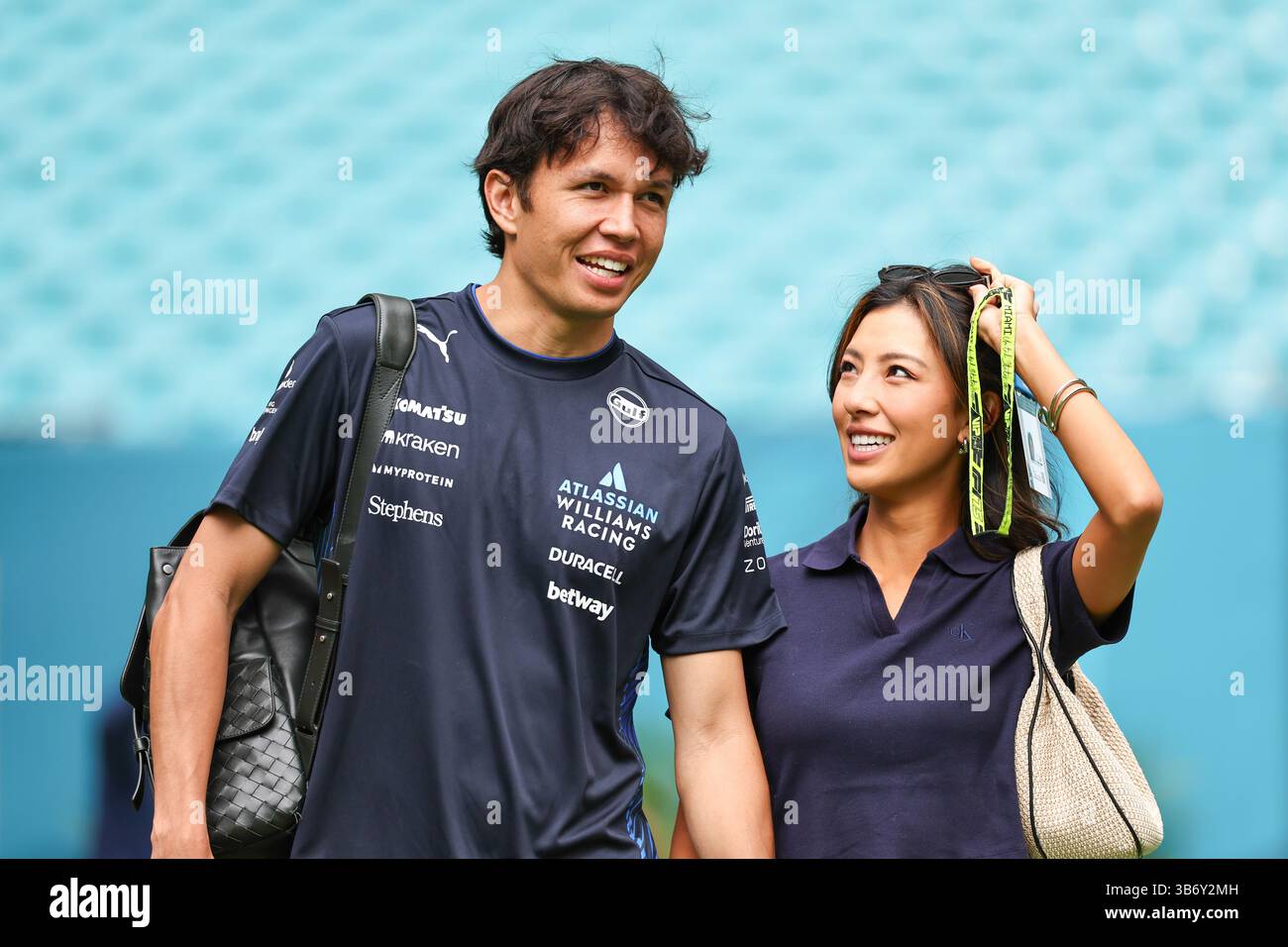 MIAMI, FLORIDA - MAY 4: Alexander Albon of Thailand and Atlassian ...