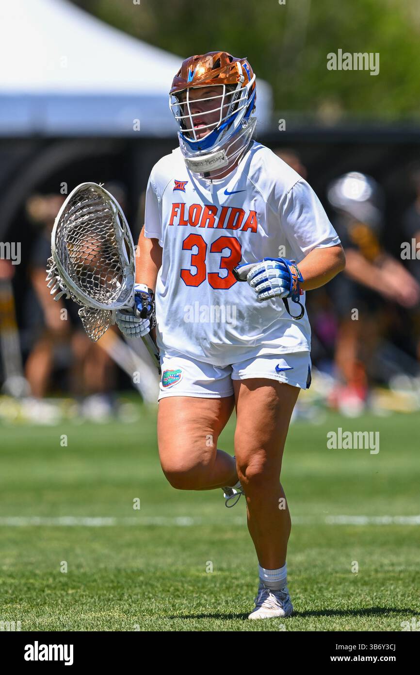BOULDER, CO - MAY 03: Florida goalkeeper, Elyse Finnelle (33), in ...