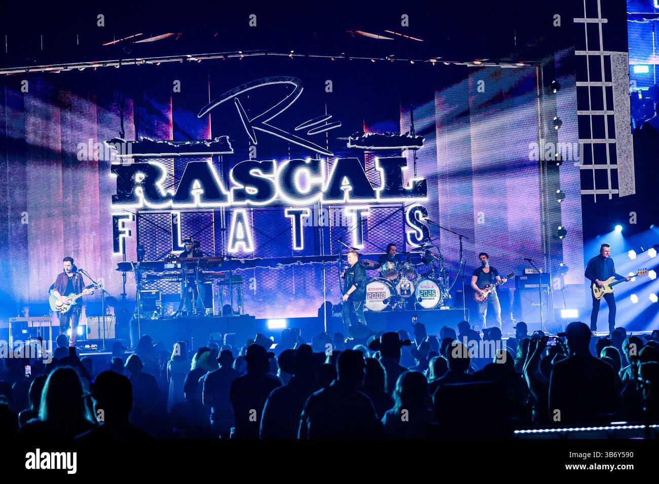 Gary Levox of Rascal Flatts performs during the iHeart Country Festival ...