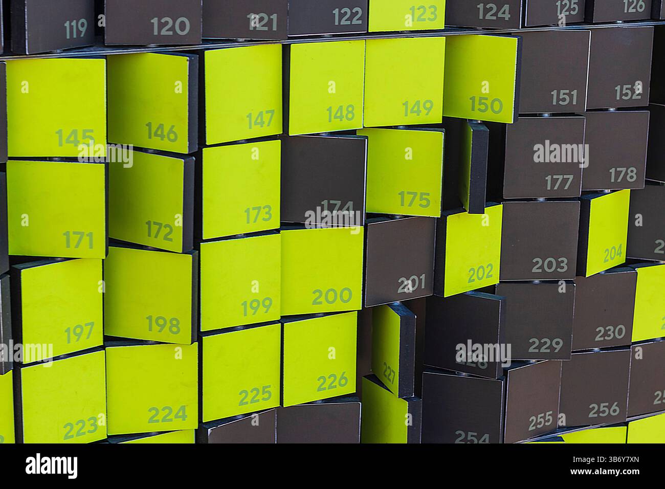 Colorful, numbered blocks of puzzle Stock Photo - Alamy