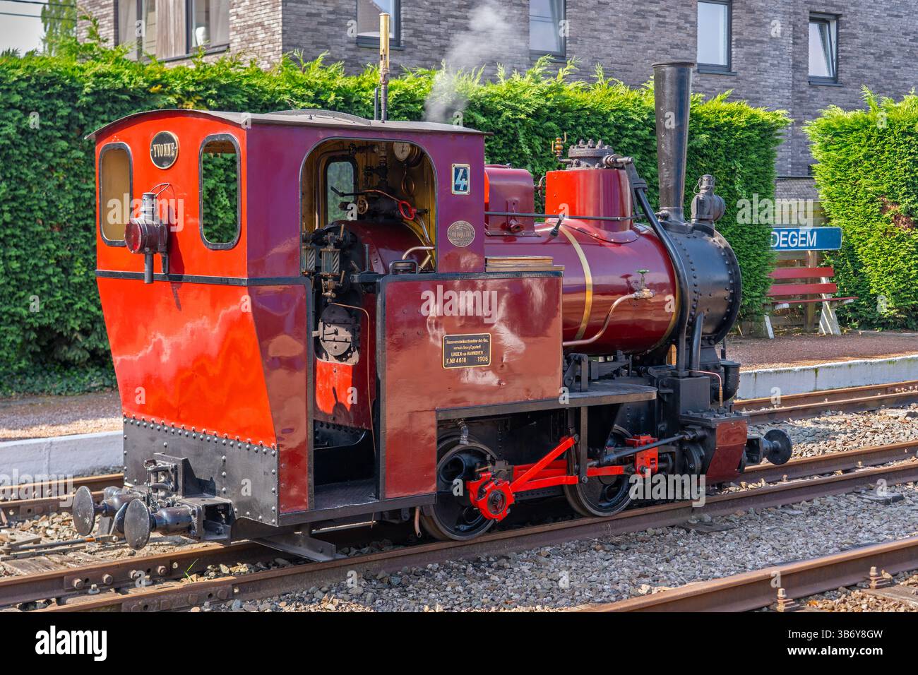 1906 steam locomotive Yvonne at Stoomtrein Maldegem-Eeklo, heritage ...