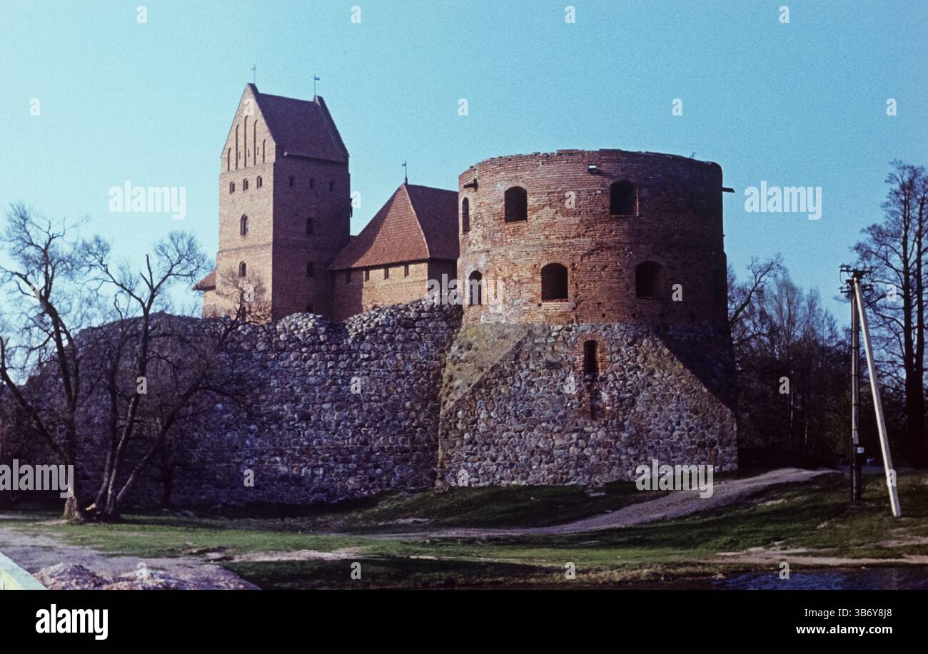 Trakai Island Castle on Lake Galve, Lithuania, photographed in the ...