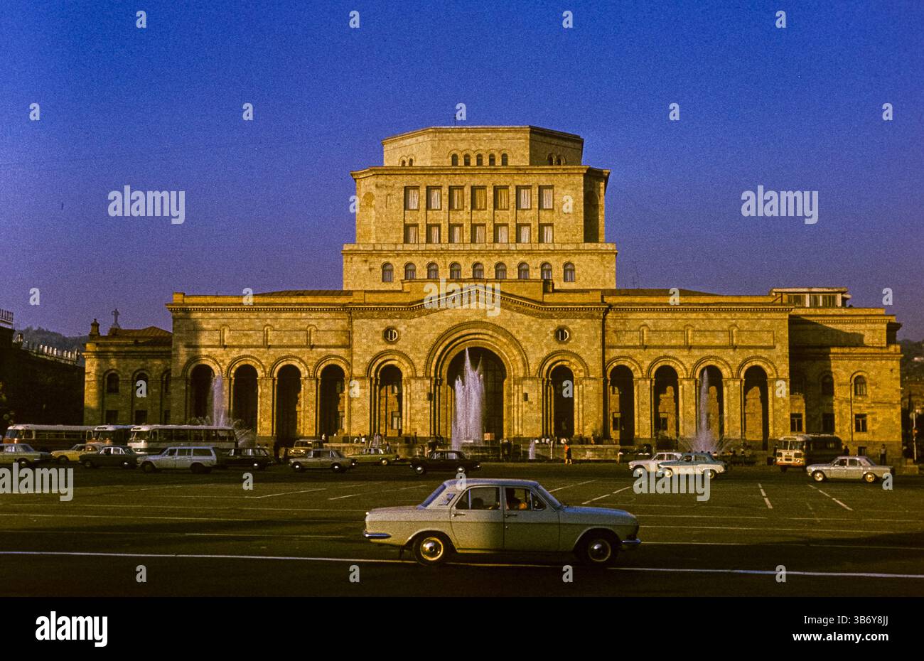 Republic Square in Yerevan, Armenia, during the Soviet era, showing the ...