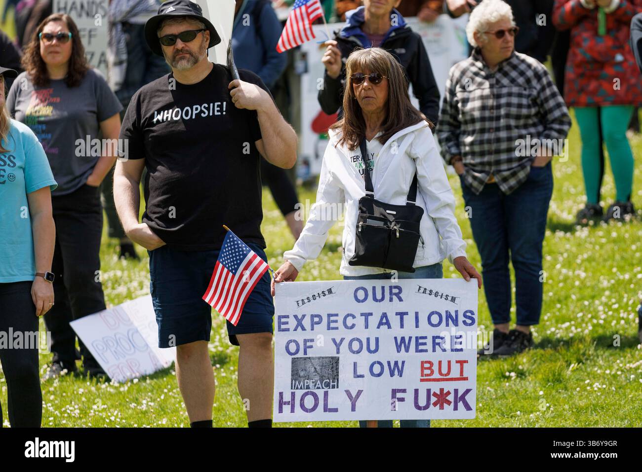 Portland, USA. 03rd May, 2025. Over a thousand people rallied and then ...