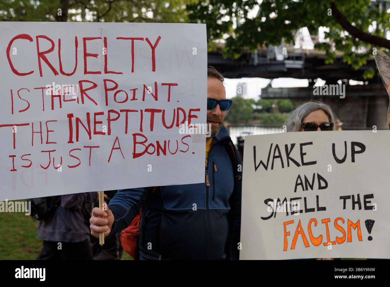 Portland, USA. 03rd May, 2025. Over a thousand people rallied and then ...