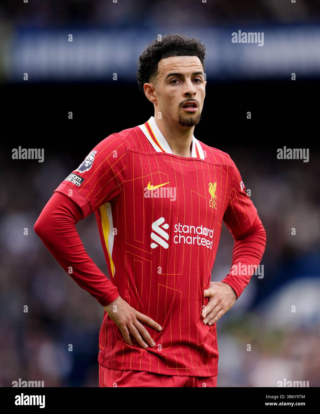 Liverpool's Curtis Jones during the Premier League match at Stamford ...