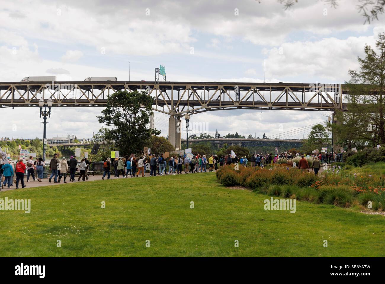 Portland, USA. 03rd May, 2025. Over a thousand people rallied and then ...