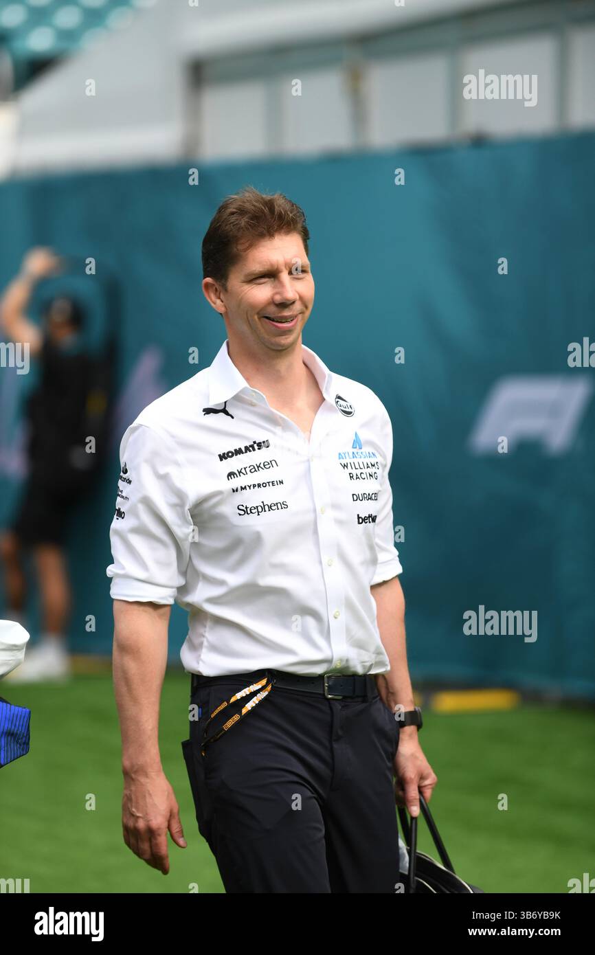 Miami, USA. 04th May, 2025. James Vowles, team principal of Atlassian ...