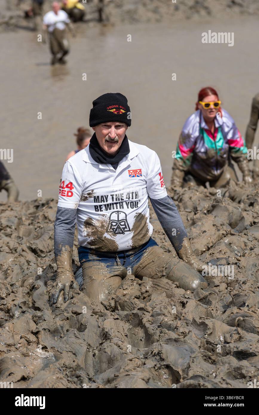 Maldon Mud Race 2025. Male with Star Wars Day reference shirt Stock ...