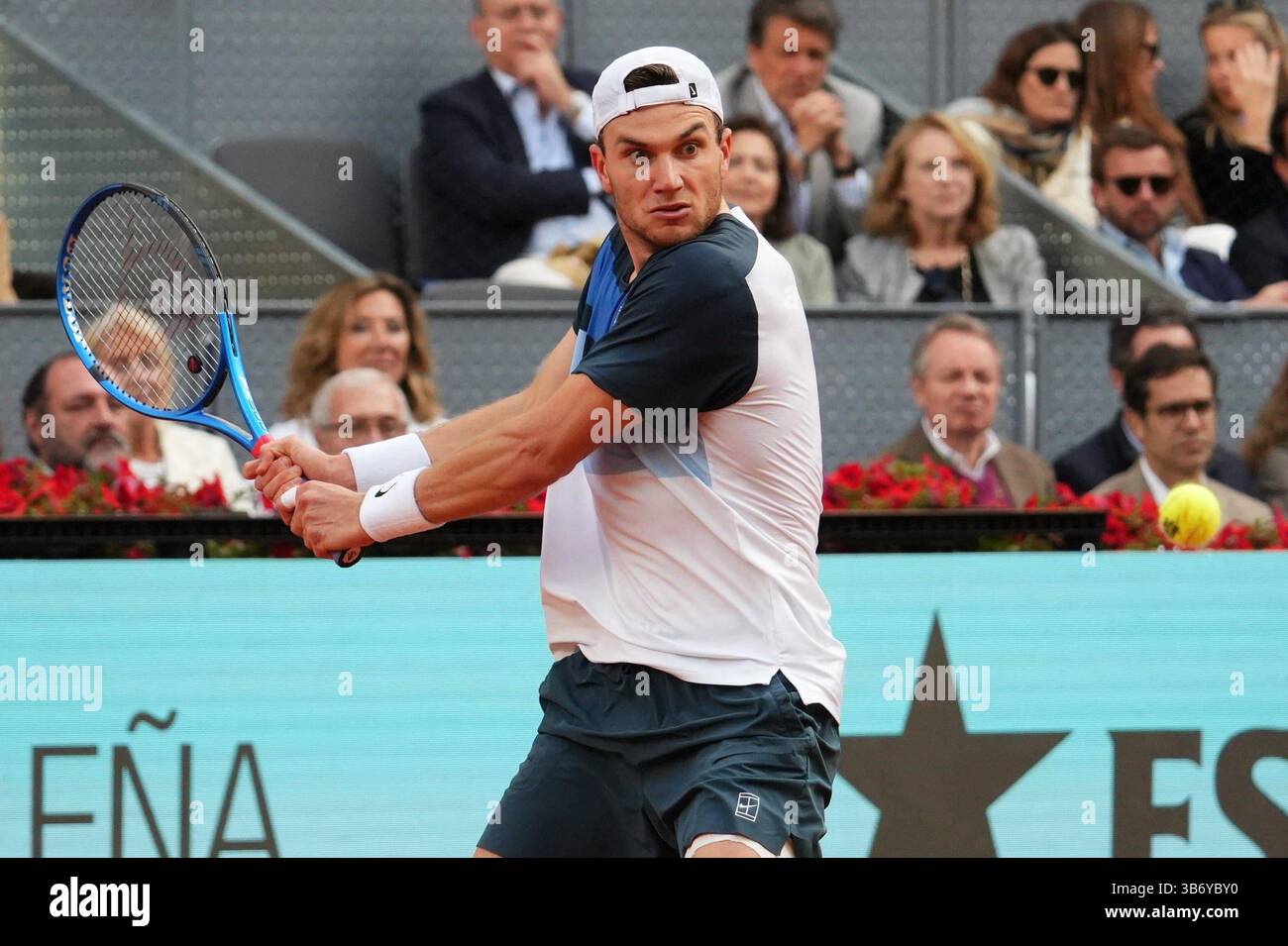 Madrid, Spain. 04th May, 2025. Tennis player Casperd Ruud vs Jack Draper during Final the Madrid ...