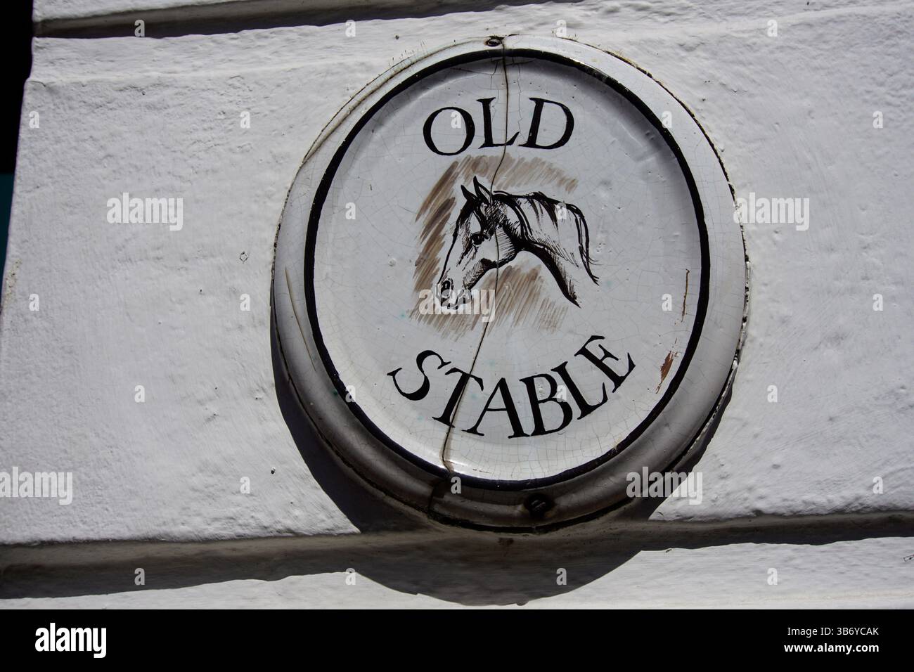 Rye Camber road signs heritage concepts Stock Photo - Alamy