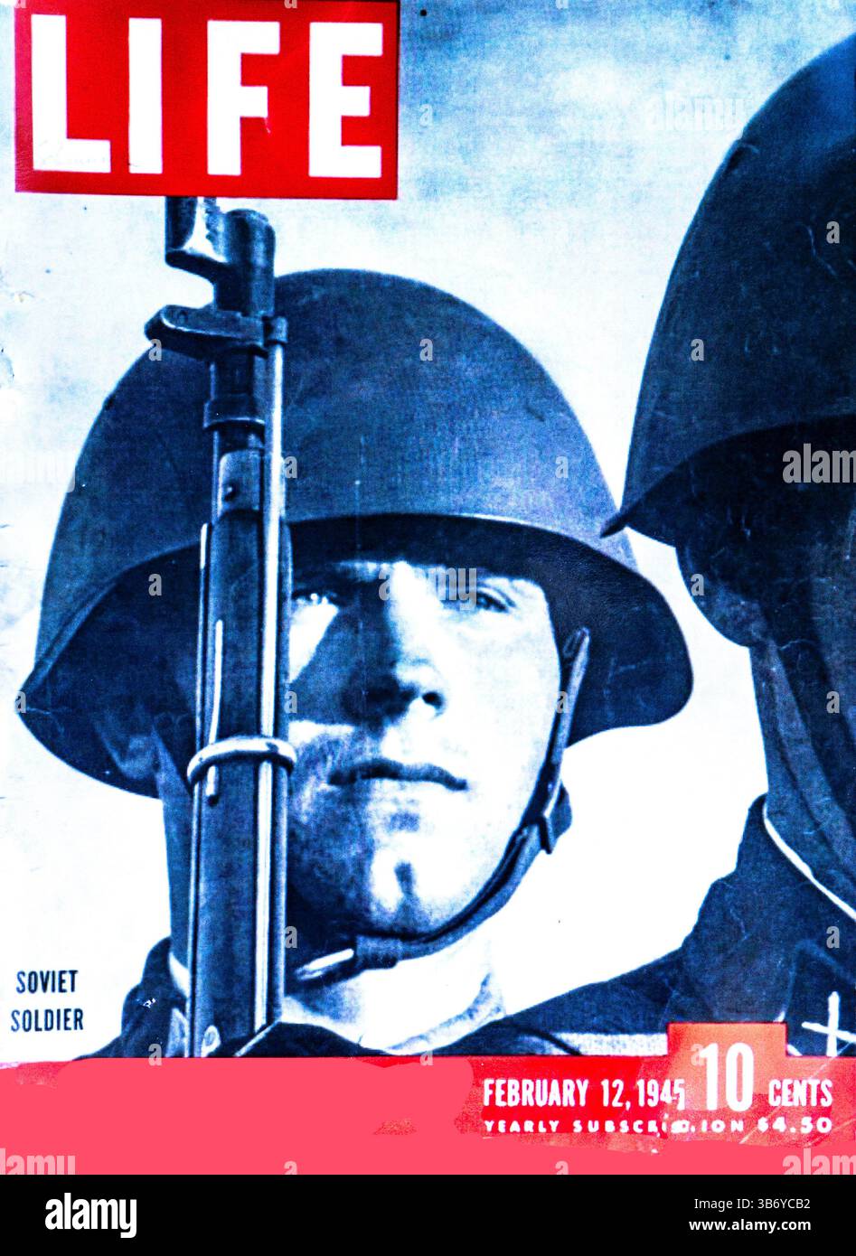Life magazine cover dated February 12, 1945, featuring a close-up image ...