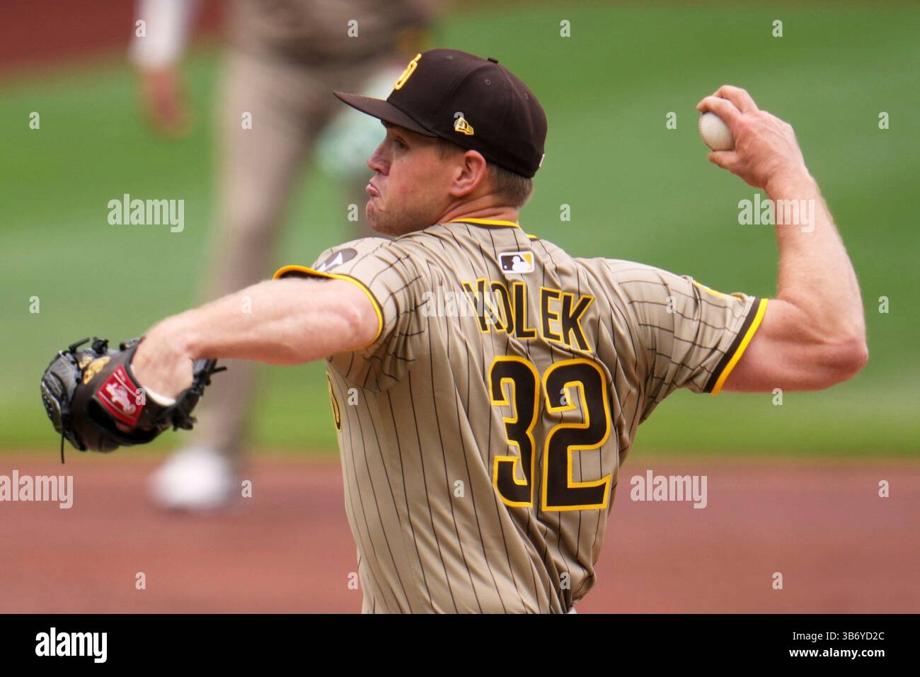 San Diego Padres pitcher Stephen Kolek delivers during the first inning ...