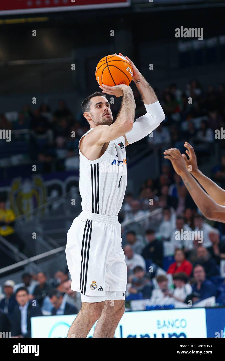 4th May 2025; Movistar Arena; Liga Endesa; ACB; Real Madrid vs Valencia Basket; Alberto Abalde ...