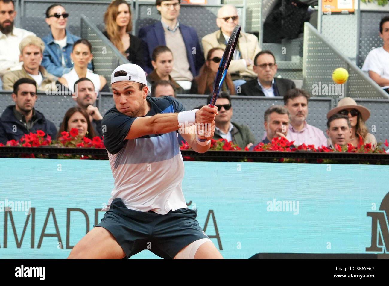 Madrid, Spain. 04th May, 2025. Tennis player Casperd Ruud vs Jack Draper during Final the Madrid ...