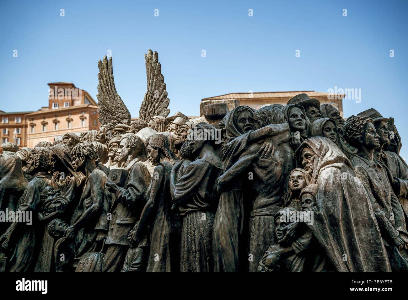 The bronze sculpture Angels Unaware of Canadian artist Timothy Schmalz ...