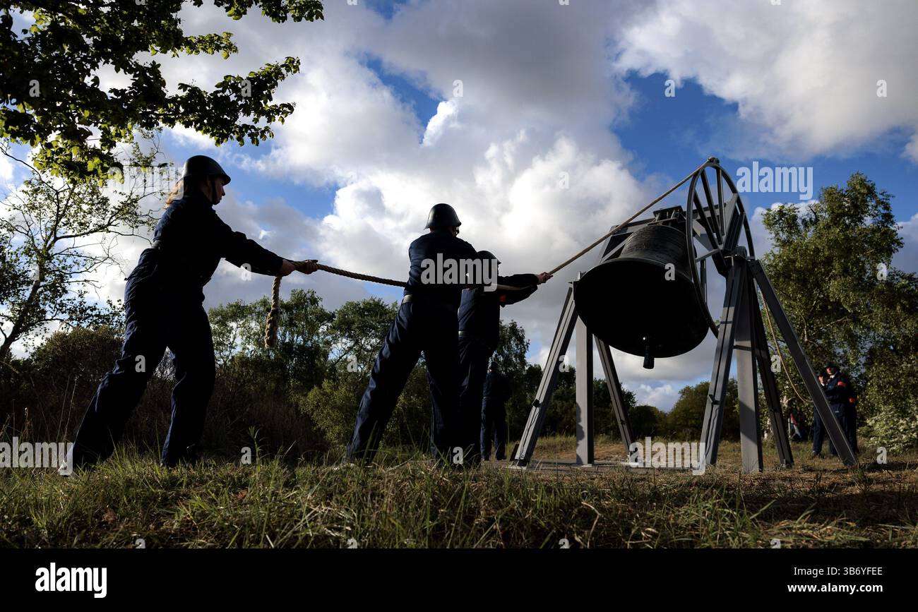 WASSENAAR - The Bourdon bell during the commemoration at the former ...