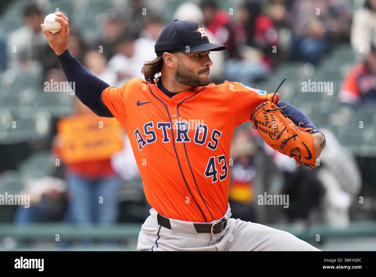 Houston Astros starting pitcher Lance McCullers Jr. throws against the ...