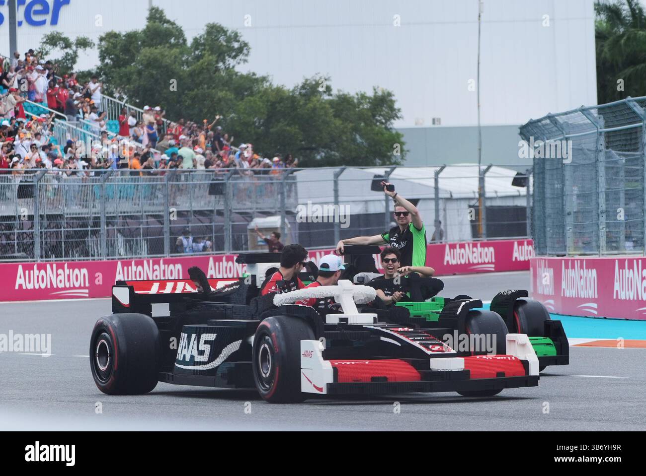 Drivers wave to fans during introductions before the Formula One Miami ...