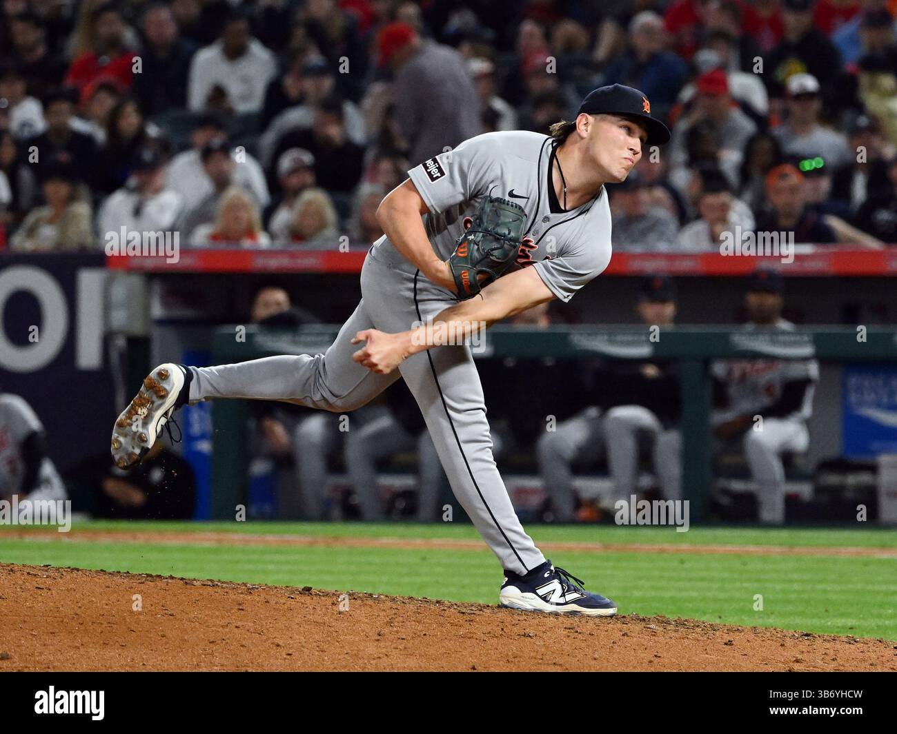 ANAHEIM, CA - MAY 02: Detroit Tigers pitcher Tyler Hilton (87) pitching ...