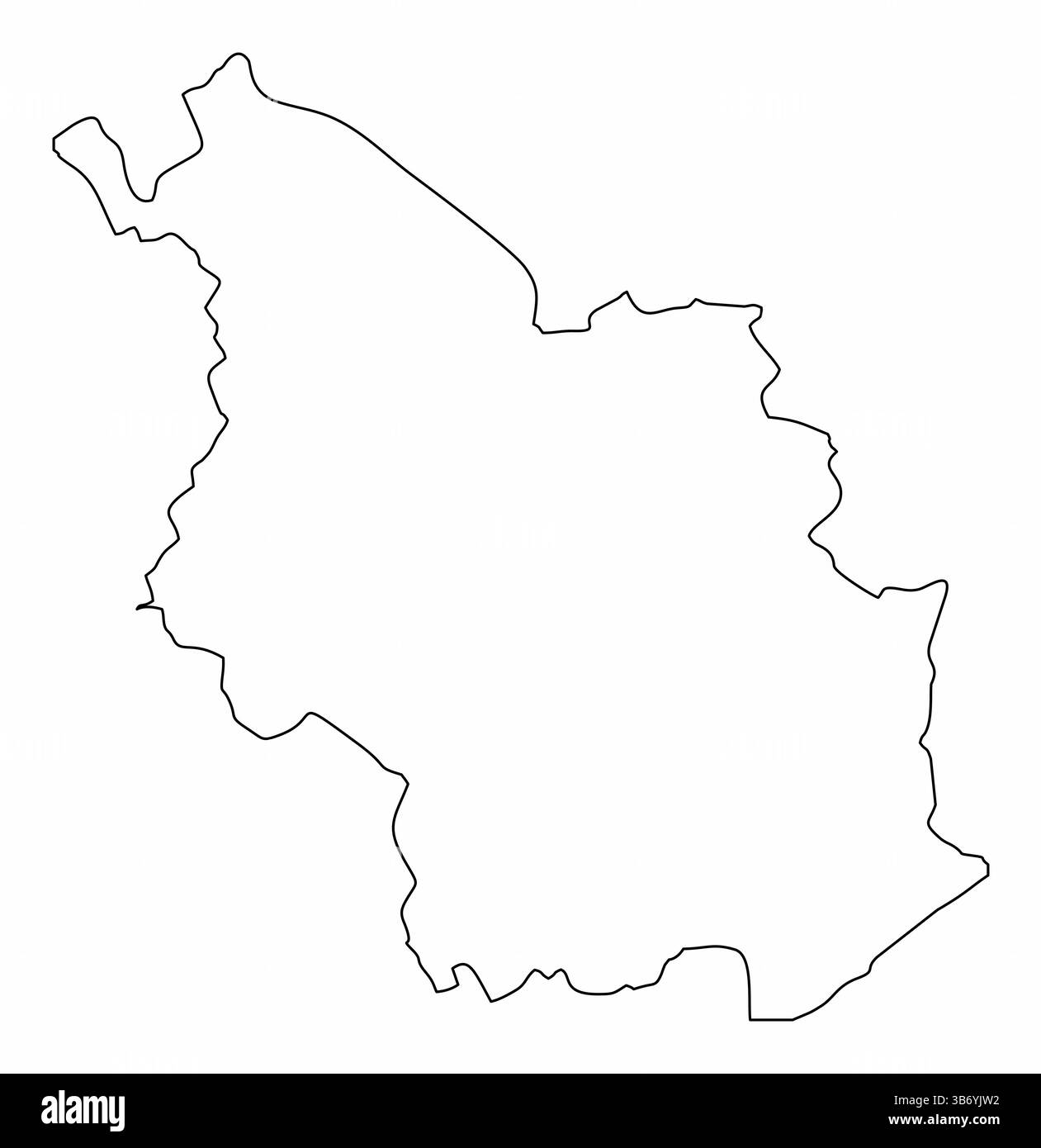 Cologne city, outline map isolated on white background, Germany Stock ...