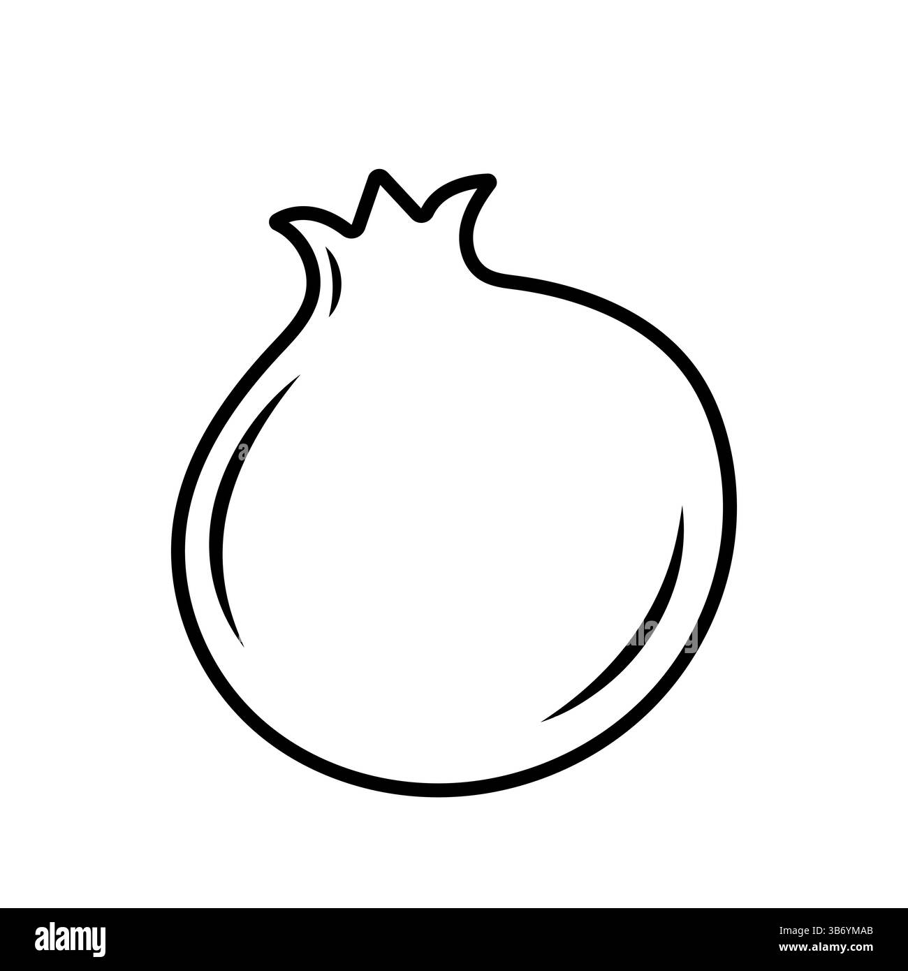 Pomegranate. Hand drawn sketch icon of fruit. Isolated vector ...