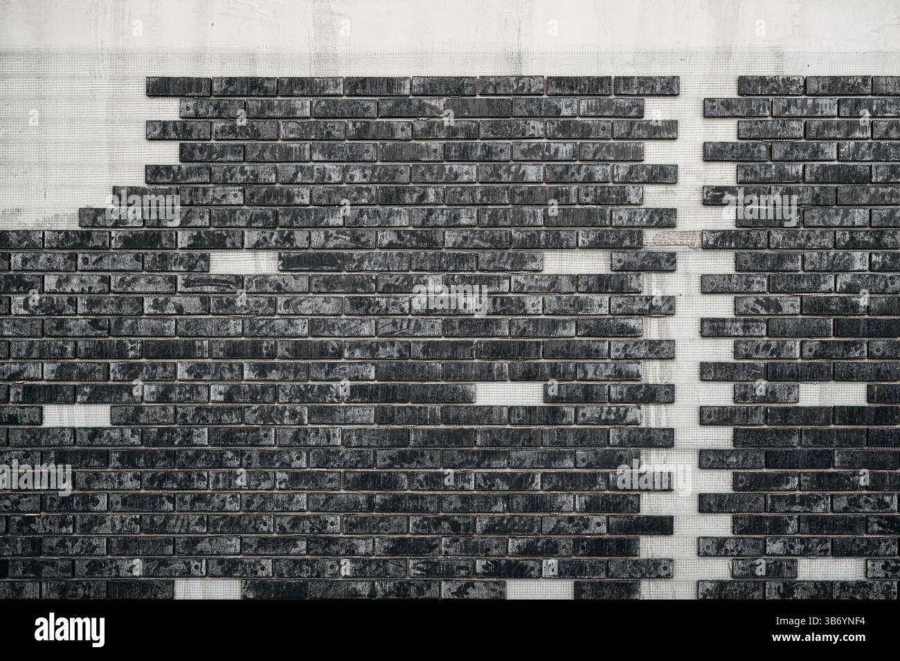 Brick slip facade pattern, texture of gray brickslips on exterior wall ...