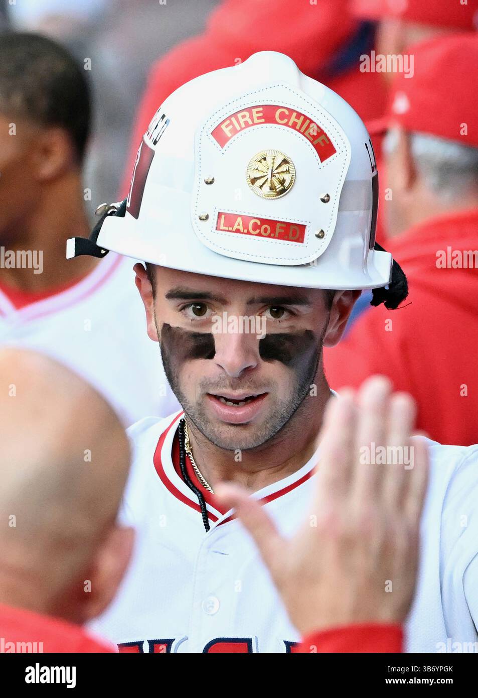 ANAHEIM, CA - MAY 02: Los Angeles Angels shortstop Zach Neto (9) in the ...