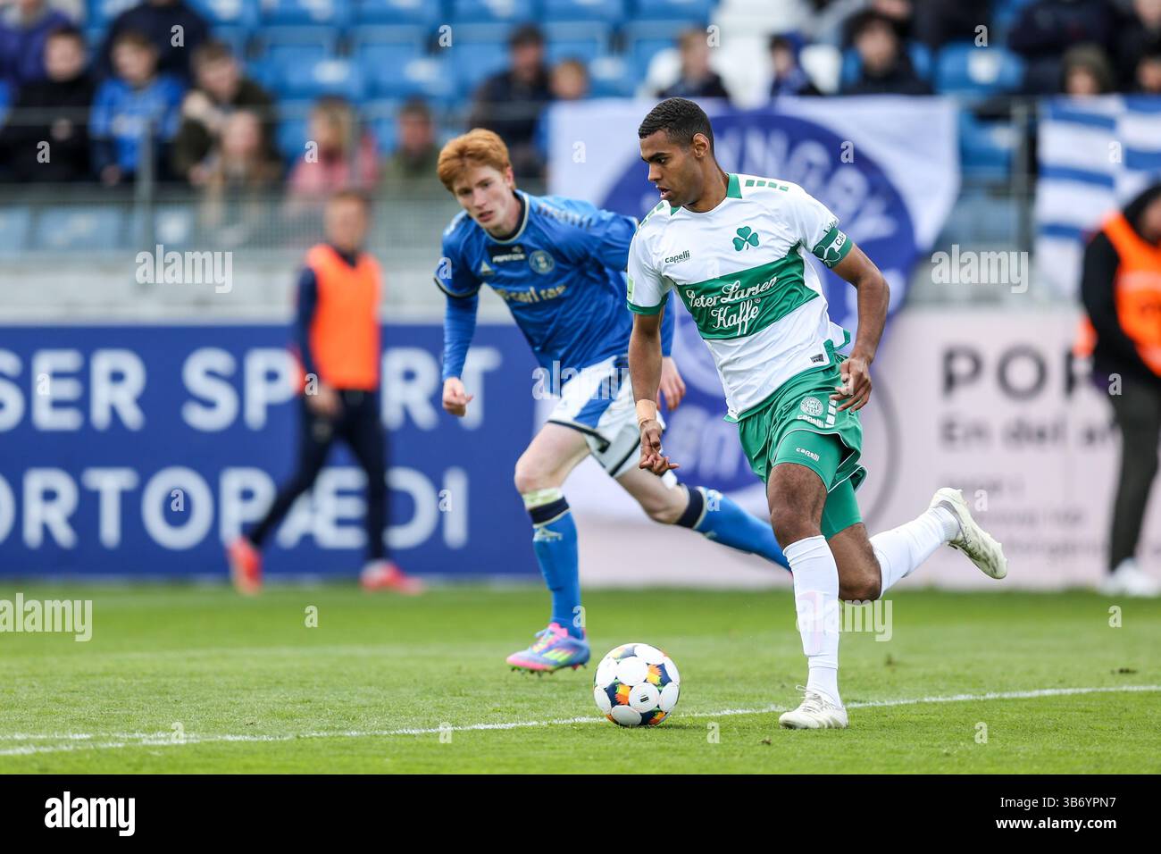 Lyngby, Denmark. 04th May, 2025. Daniel Anyembe (24) of Viborg FF seen ...