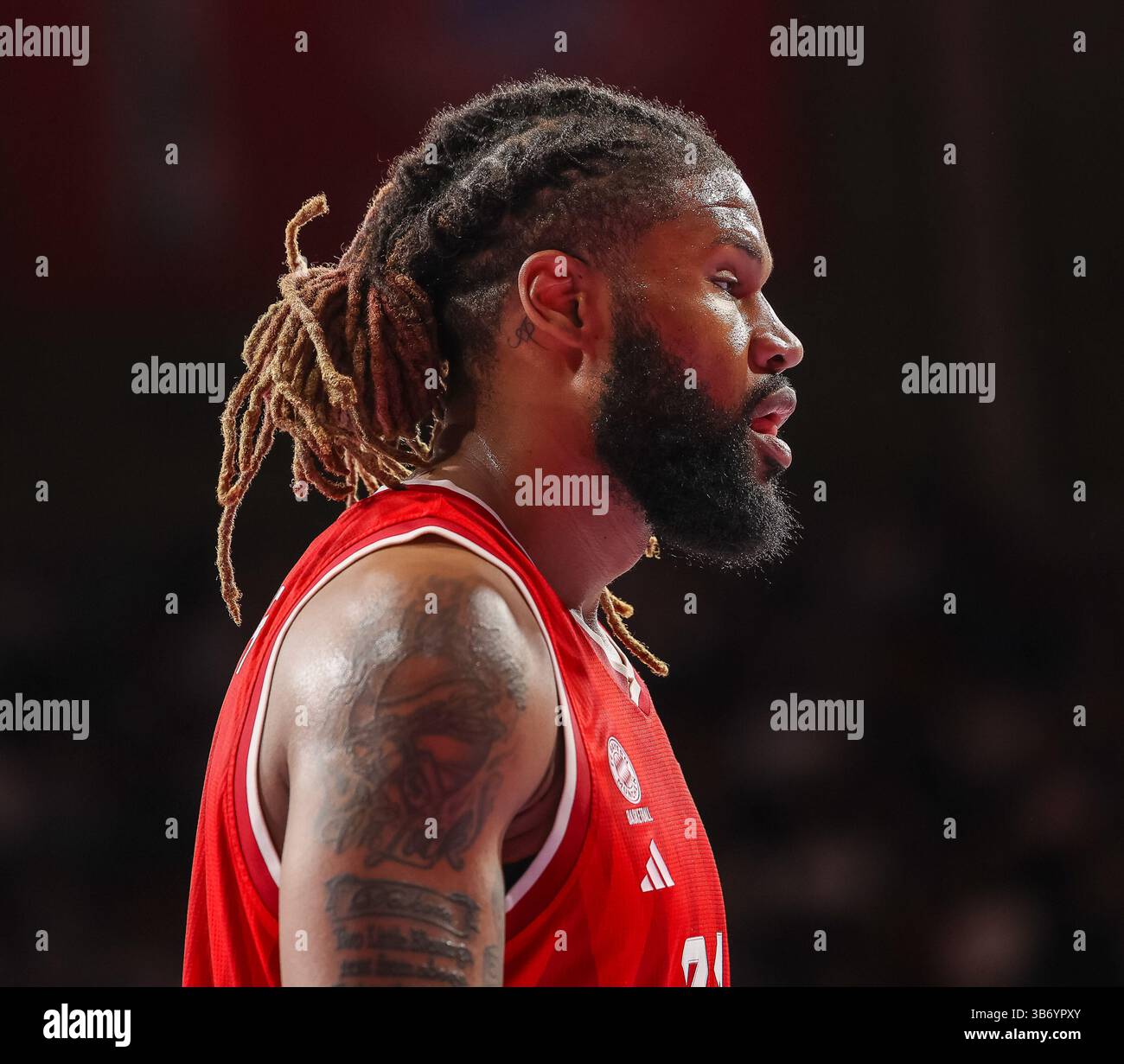 Muenchen, Deutschland. 04th May, 2025. Devin Booker (FC Bayern ...