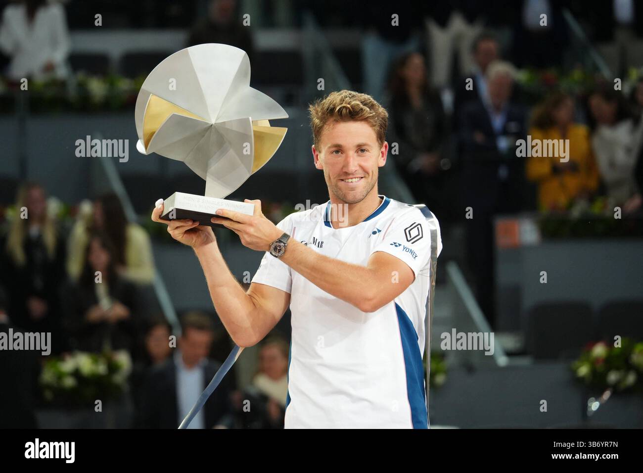 Madrid, Spain. 04th May, 2025. Tennis player Casperd Ruud vs Jack Draper during Final the Madrid ...