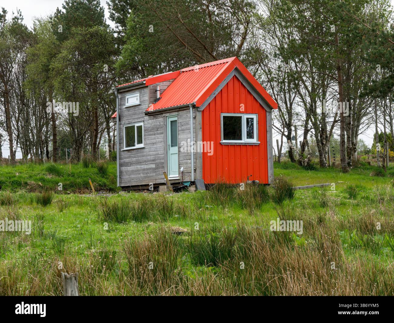 Unusual, novel, small, compact, tiny two storey mobile trailer home ...