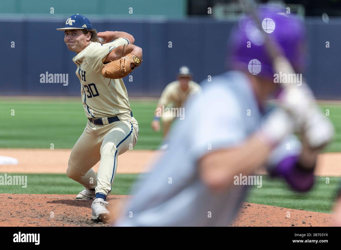 Georgia Tech pitcher Porter Buursema (30) pitches against Western ...