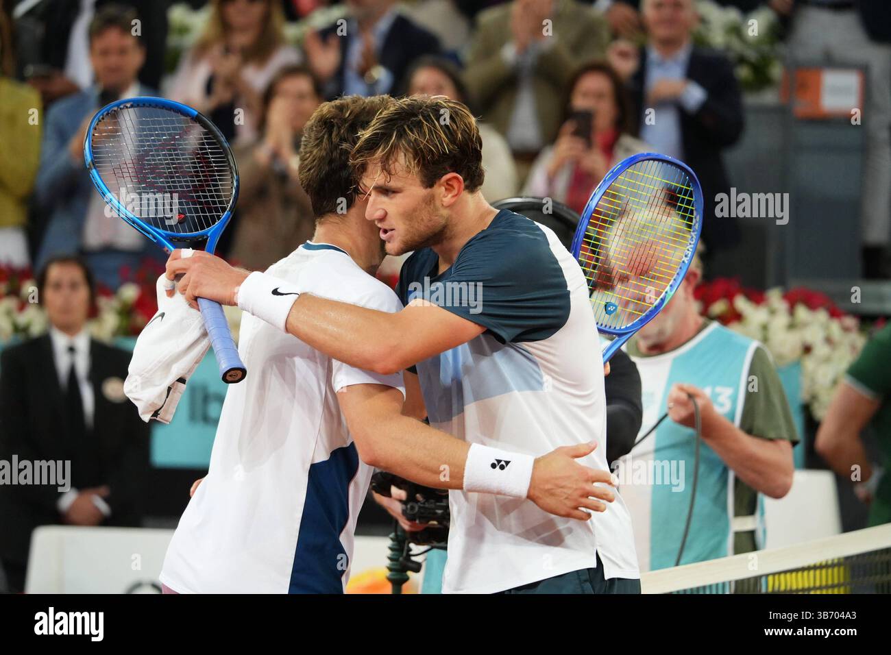 Madrid, Spain. 04th May, 2025. Tennis player Casperd Ruud vs Jack Draper during Final the Madrid ...