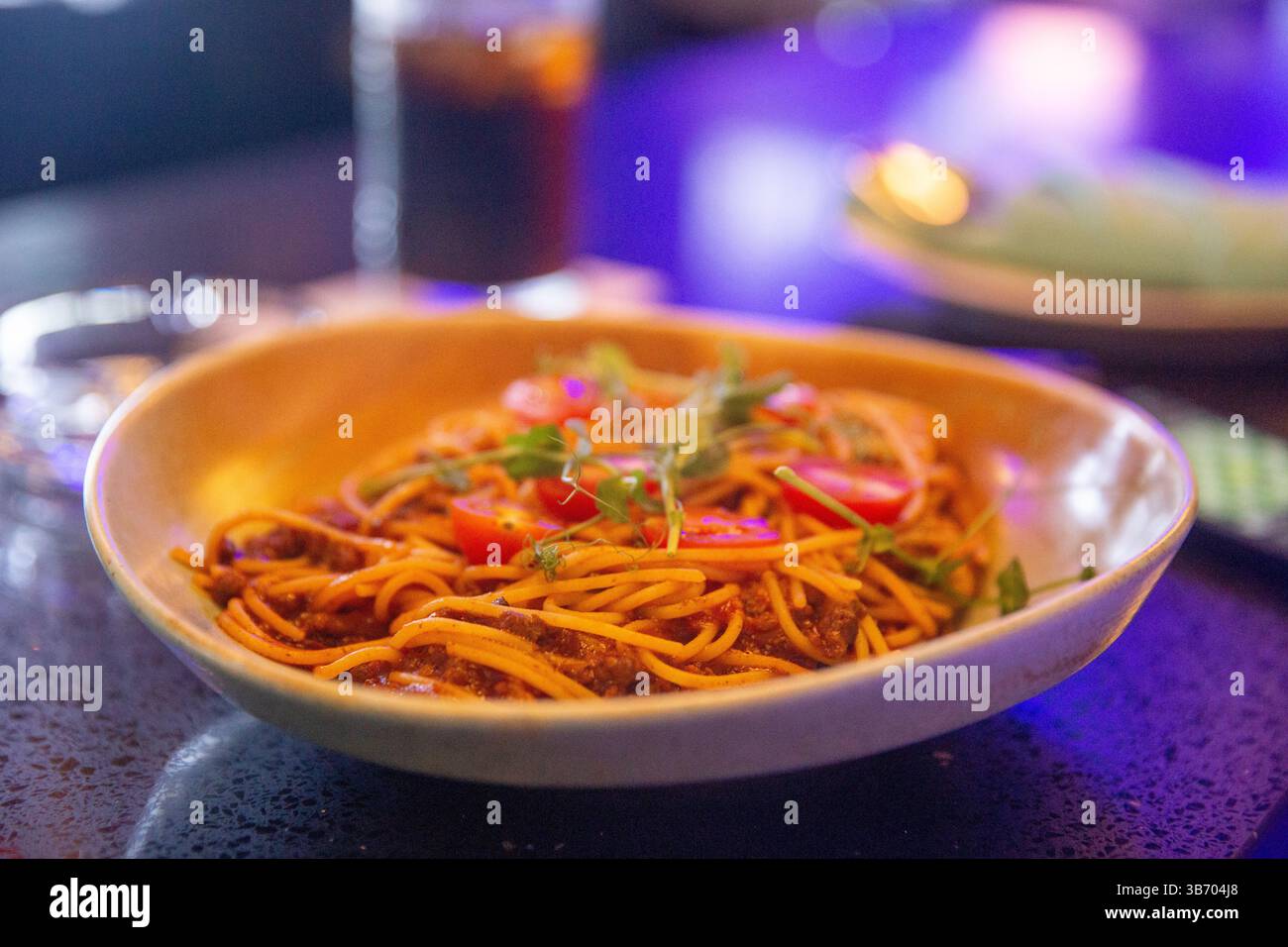 Neapolitan Spaghetti Bolognese Pasta meal Stock Photo - Alamy
