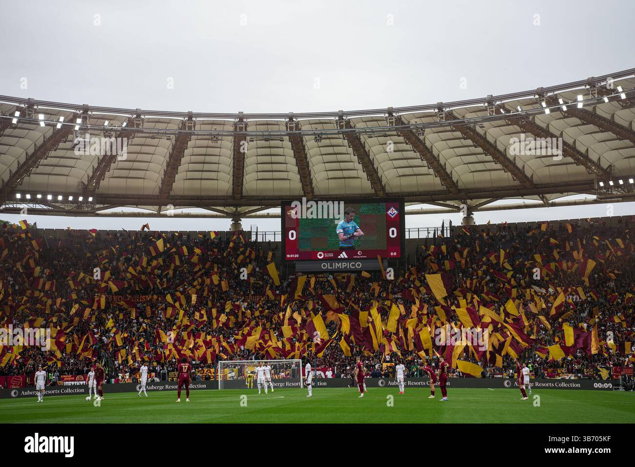 Rome, Italy. 04th May, 2025. AS Roma ultras curva sud during AS Roma vs ...
