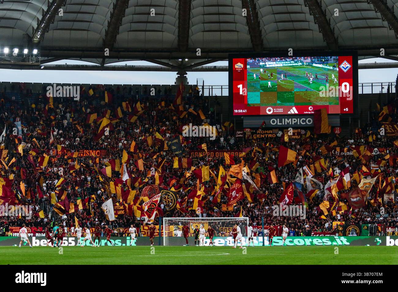 Rome, Italy. 04th May, 2025. AS Roma ultras during AS Roma vs ACF ...