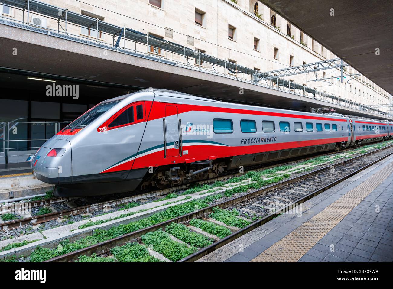 Rome, Italy - March 7, 2025: Frecciargento high-speed train of ...